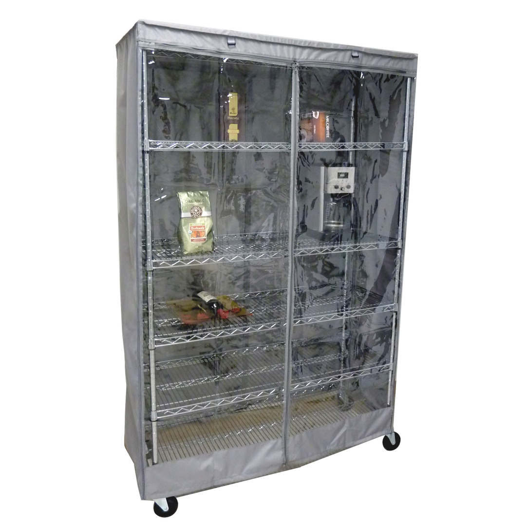 COVER for Wire Shelving Storage Rack Unit with Front See-through Panel ...
