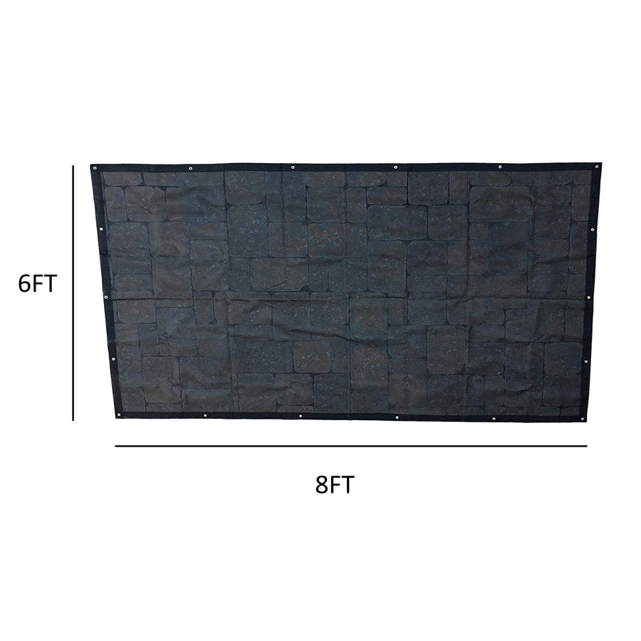 Shade Sail Mesh Sun Screen Panel Patio Awning 8 Ft X 4 Ft Black ...